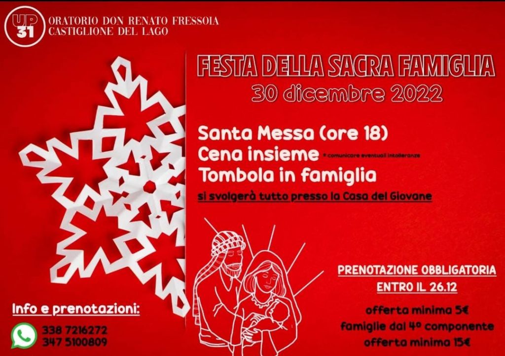 Up31 | FESTA DELLA SACRA FAMIGLIA ORATORIO
